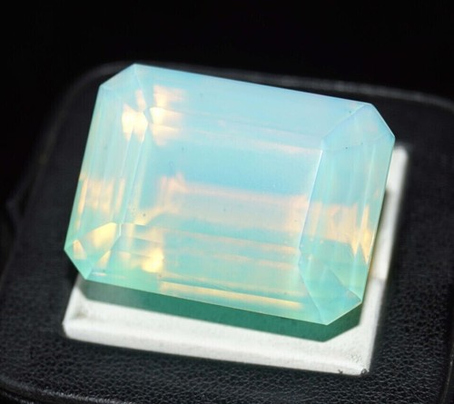 105.15Ct Certified Green Australian Welo Opal Emerald Cut Loose ...