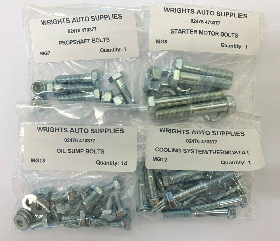 MG MIDGET - 1275 - 1500 HIGH TENSILE 8.8 GRADE NUT & BOLT RESTORATION ...