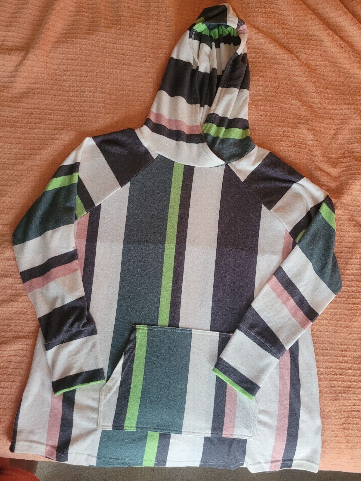 LuLaRoe XL Amber Hoodie - Soft Knit Multi-Color Pre-Owned EUC Smoke ...