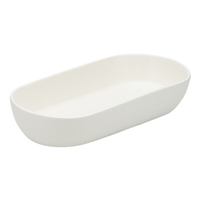 Ecology Origin WHT Capsule Porcelain Wide Oval Serving 30cm Dish Bowl ...