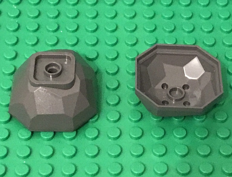 Lego 8 City Dark Bluish Gray Rock Boulder / Complete With Top And ...