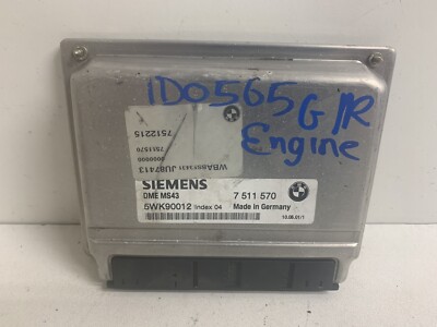 2001 BMW 330i Conv 3.0 Auto Engine Computer Module Ecu Ecm Pcu Pcm 7 ...