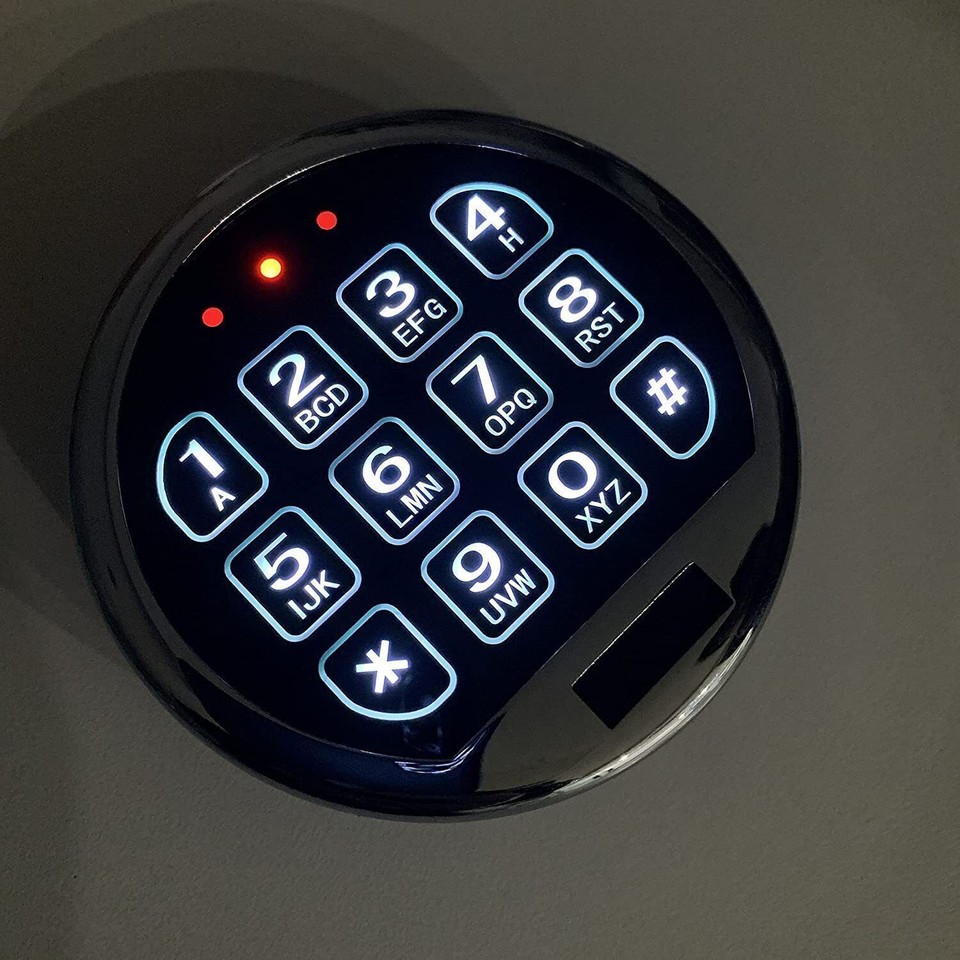 Electronic Safe Lock LED Keypad Chrome Safe Lock Replacement With Swing ...
