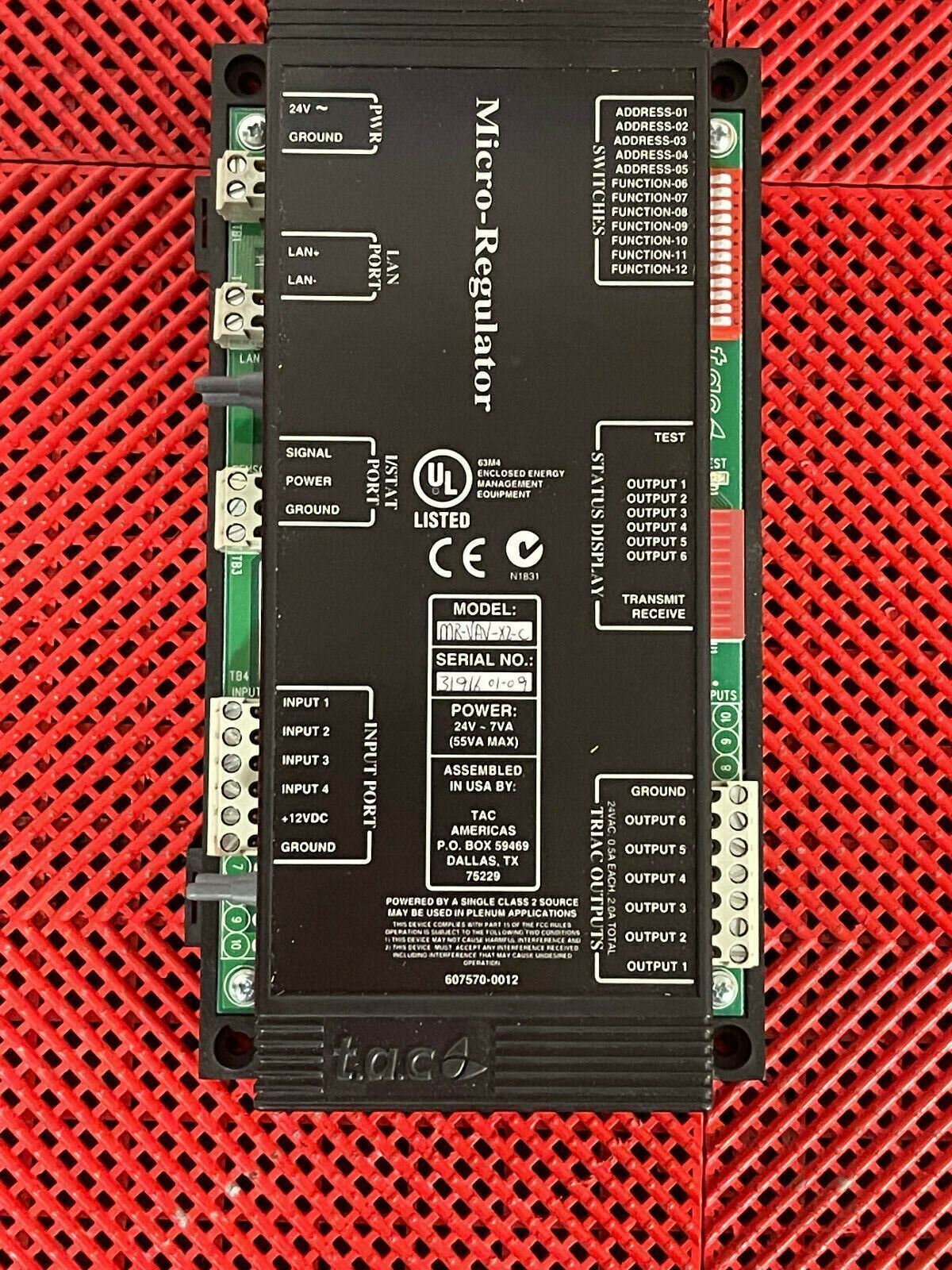 Schneider Electric TAC 330810-06 Micro Regulator VAV Controller MR-VAV ...