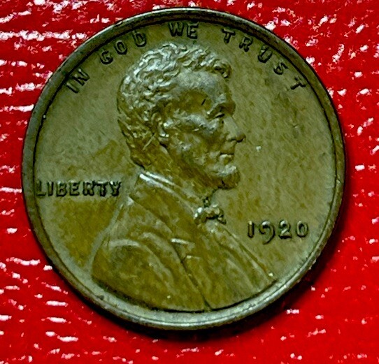 1920 LINCOLN WHEAT CENT PENNY (AU) ABOUT UNCIRCULATED CONDITION. ENN ...