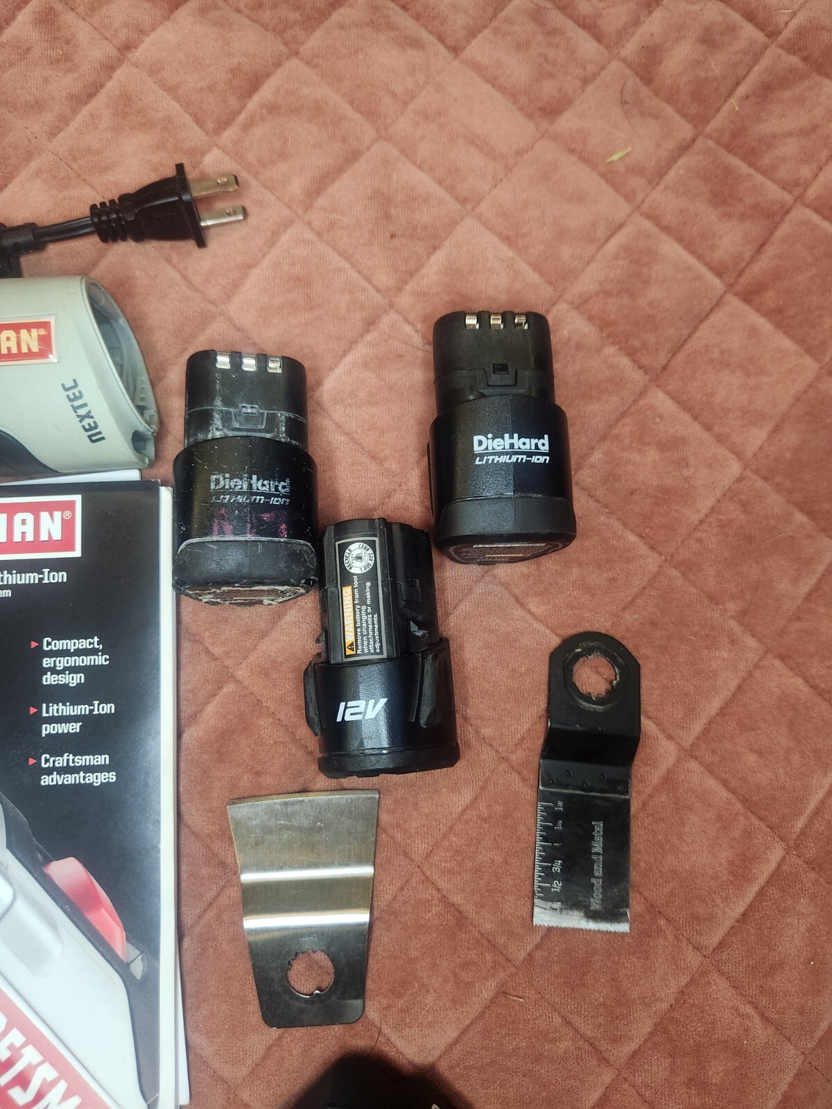 CRAFTSMAN NEXTEC 12V MULTI-TOOL W/ CASE ,3 Batteries, Charger And 6 ...