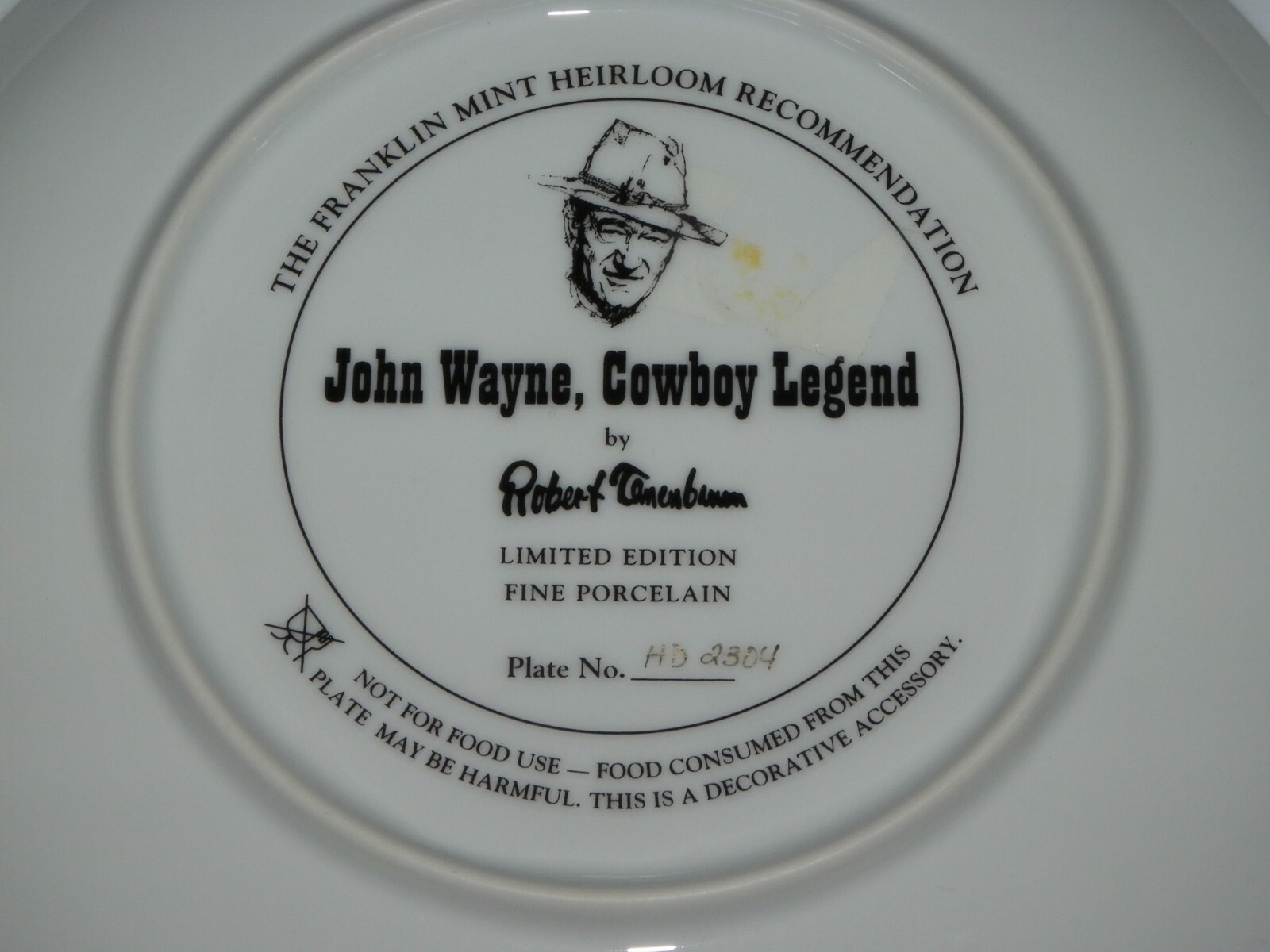John Wayne Duke Franklin Mint limited edition COWBOY LEGEND plate | eBay