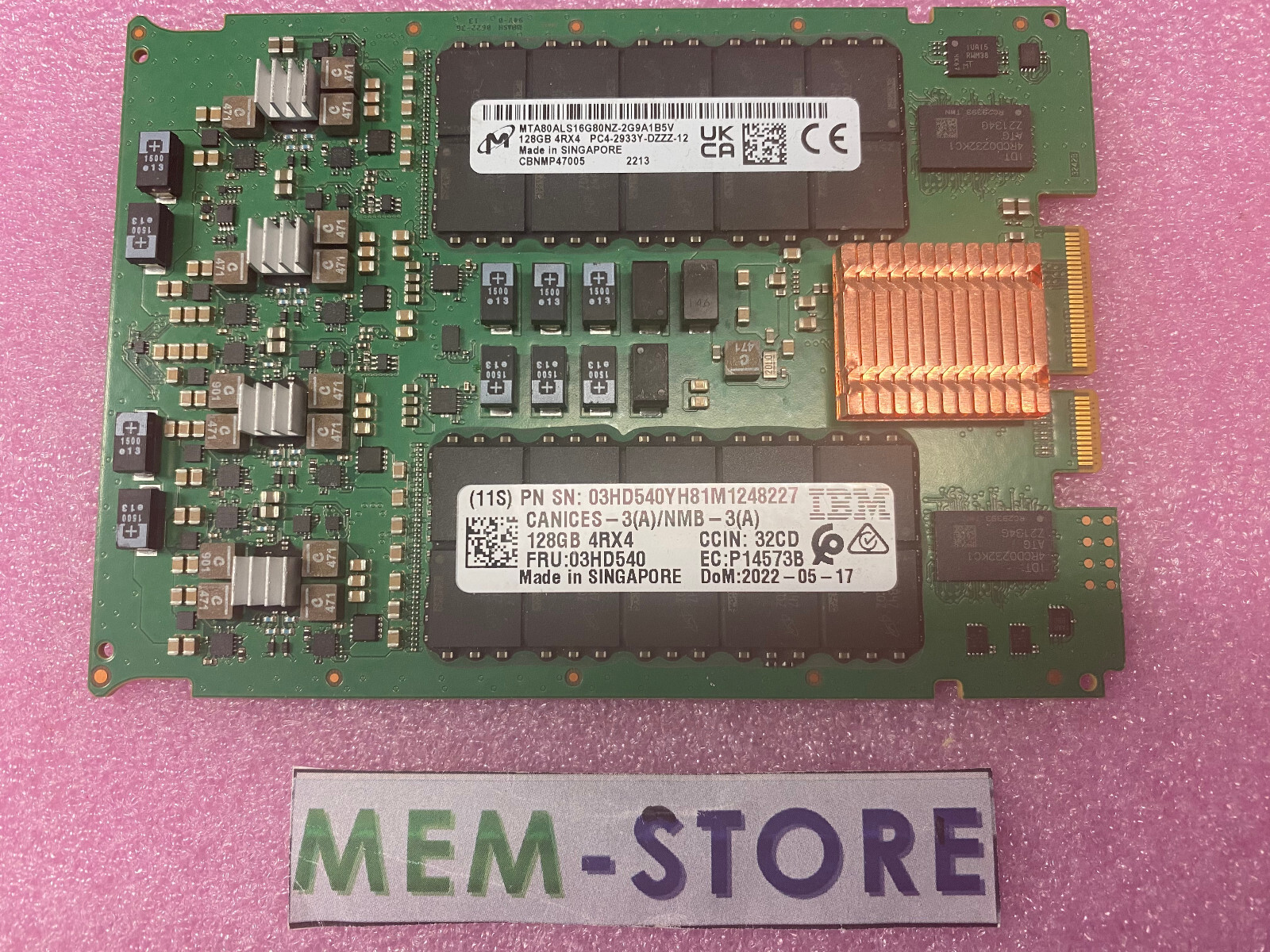 P14573D 03HD540 32CD 128GB PC4-2933 DDIMM Memory IBM Power E1080 9080 ...