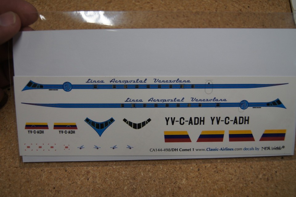 1:144 Classic Airlines Decals DH Comet 1 YV-C-ADH Lineas Aeropostal ...