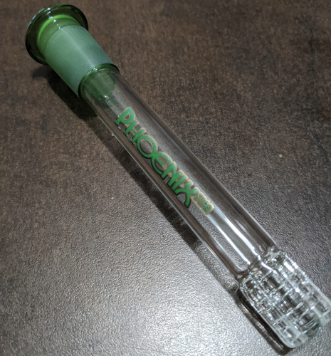 4" Inch 18mm/14mm Downstem Glass Slide Green MATRIX Perc Diffuser | eBay