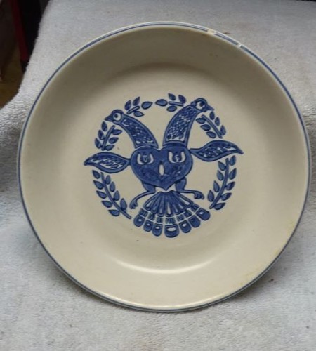 * Vintage - PFALTZGRAFF ? - PIE PLATE ?? - VERY UnuSUal BUG Design ...