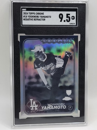 2024 Topps Chrome #18 Yoshinobu Yamamoto Negative Refractor SGC 9.5 | eBay