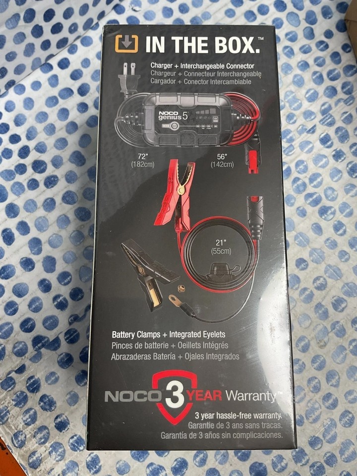 NOCO Genius5 6V12V 5A Smart Battery Charger Trickle Charger Maintainer ...