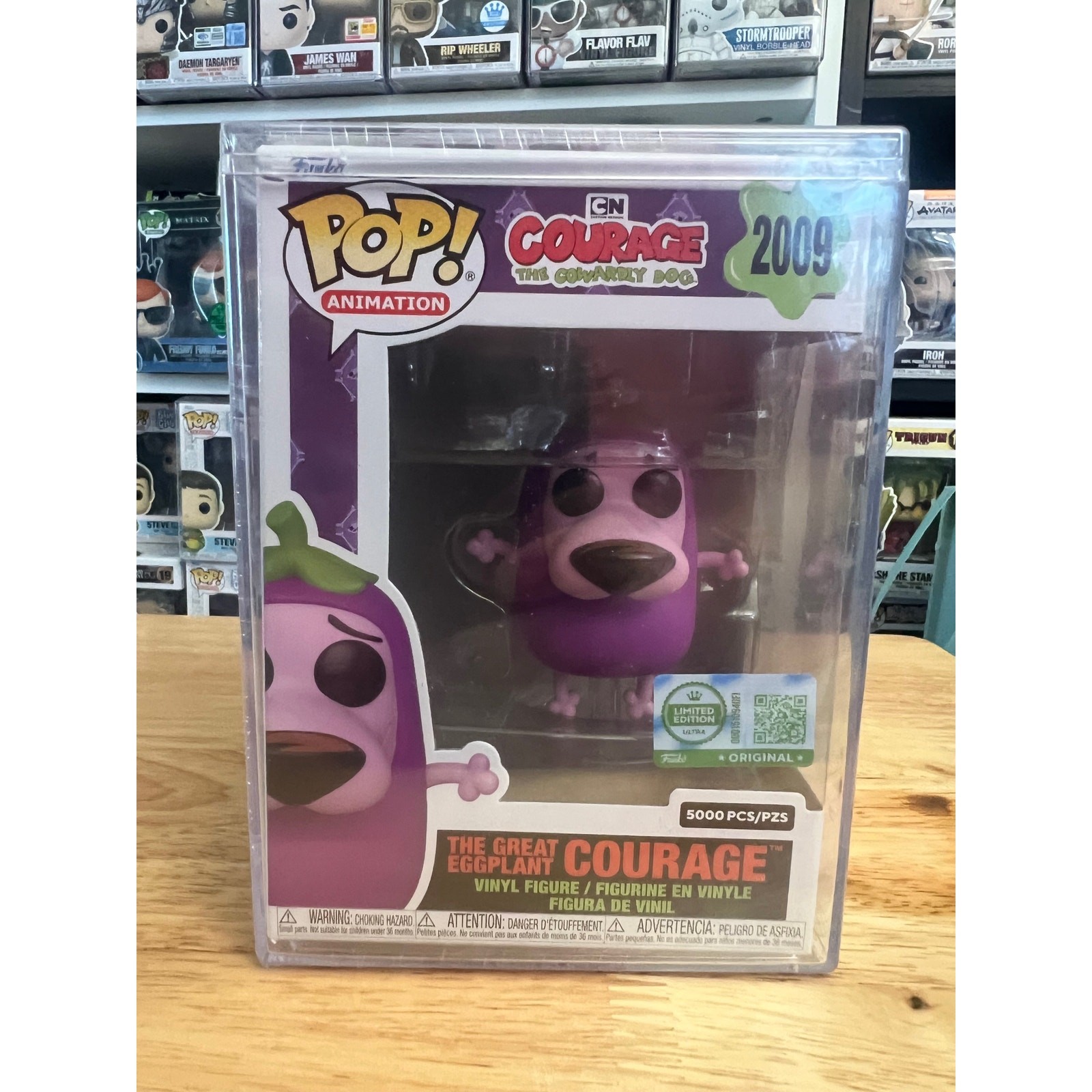 SOLD OUT 5000 PIECES LE Courage Cowardly Dog Eggplant Funko Pop #2009 ...