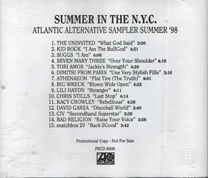 Summer In The N.Y.C. Atlantic Alternative Sampler Summer '98 ~ Hip Hop ...