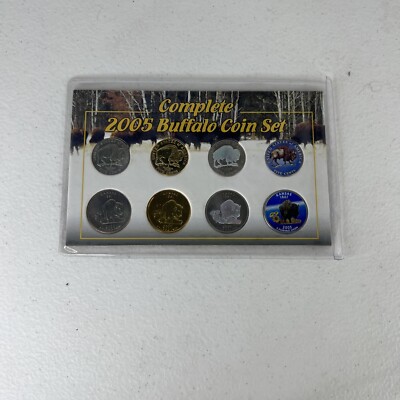 Complete 2005 Buffalo Nickel Quarter Coin Set Morgan Mint Kansas | eBay