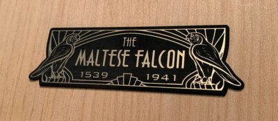 CUSTOM MALTESE FALCON STATUE DISPLAY PLACARD PROP (Gold Finish) | eBay
