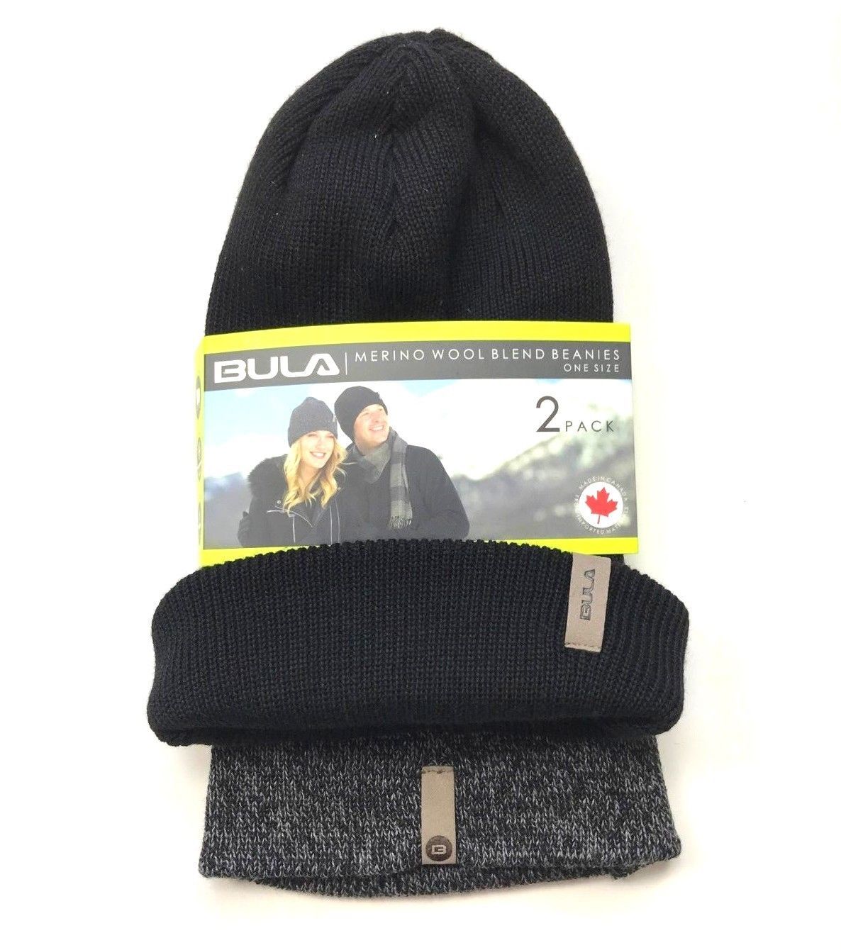 Bula Unisex Wool Blend Beanie 2 Pack Winter Hat | B34 | eBay