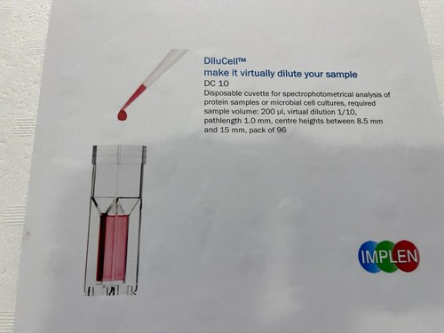 Lot 96 Implen Disposable Cuvette f NanoPhotometer UV/Vis ...