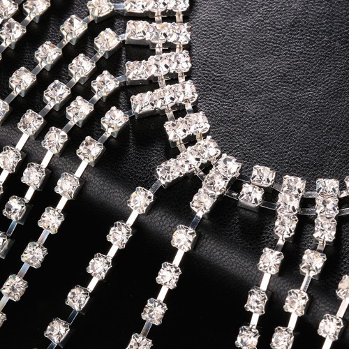 Mens Necklace Rhinestone Waist Chest Long Tassels Club Hip Hop Body ...