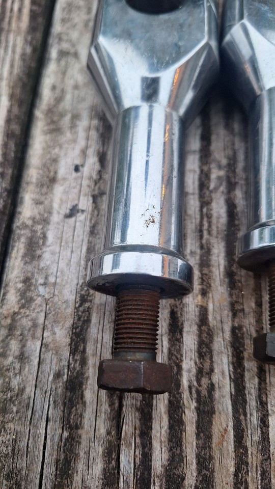 Harley 7/8" Risers 4" Steel Chopper VTG Chrome Knuck Pan Shovel ...