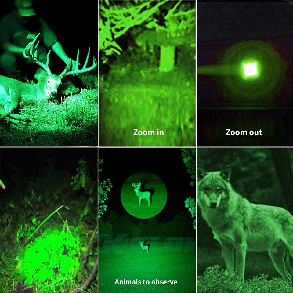 4 Color Light Source Flashlight 1000LM Hunting LED Light Zoom Torch USB ...