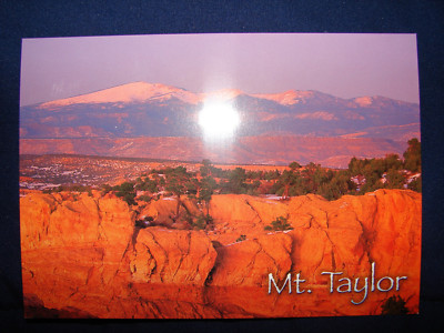 Mount Taylor Sunset with Rock Formations Grants New Mexico Postcard | eBay
