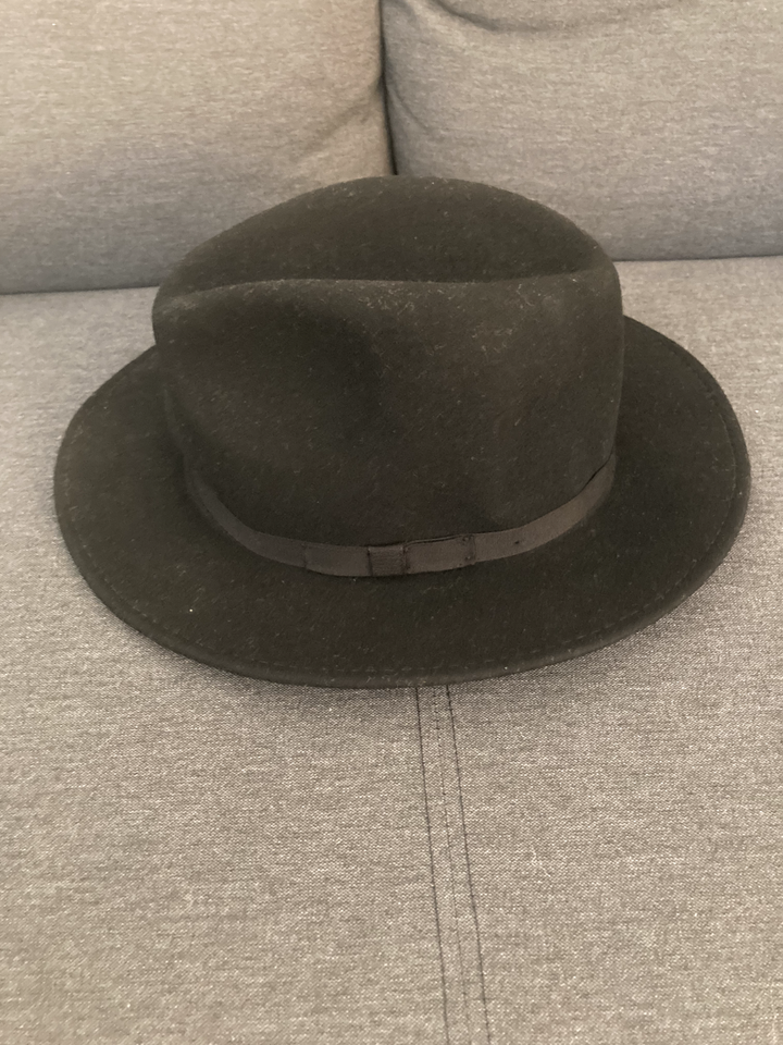 Country Gentleman Wilton Men’s Black Fedora Hat Gentle Felt Wool Size L ...