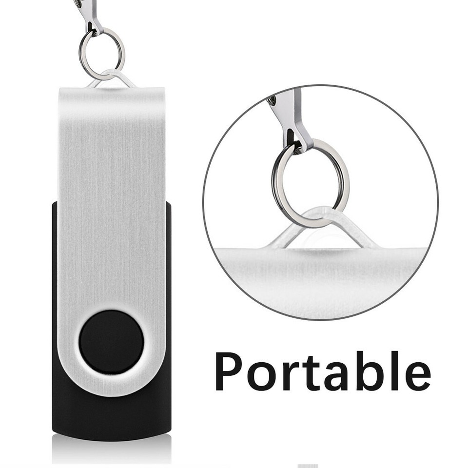 Wholesale 1/10/100pcs USB 2.0 8GB Metal Swivel USB Flash Drives Memory ...