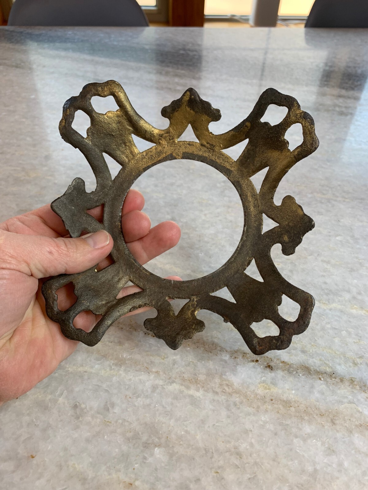 MASSIVE 8", Antique, Crystal Ball w/Ornate Floral, Victorian, Finely ...