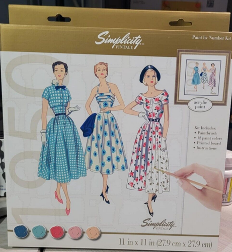 Dimensions Simplicity Ladies Vintage Pattern Paint by Number Kit 11" x ...
