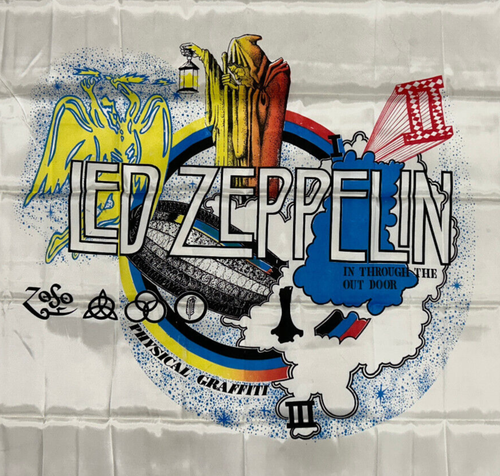 Led Zeppelin Art Banner (cloth) 45" x 45" Very nice colors and graphics ...