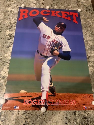 Roger Clemens ROCKET Boston Red Sox 23X35 Poster Costacos Brothers MLB ...