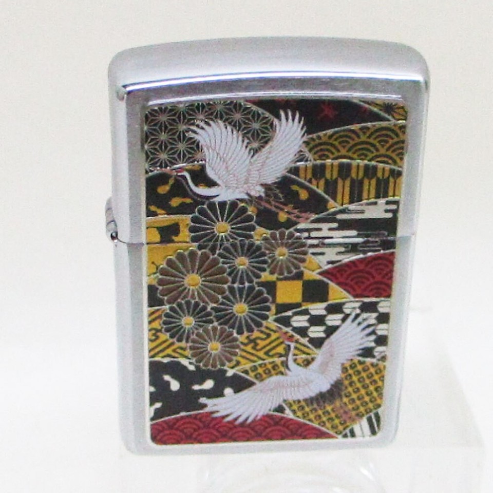 ZIPPO Oil Lighter USA ZIPPO Japanese Pattern Series Couple Crane CP-KD ...