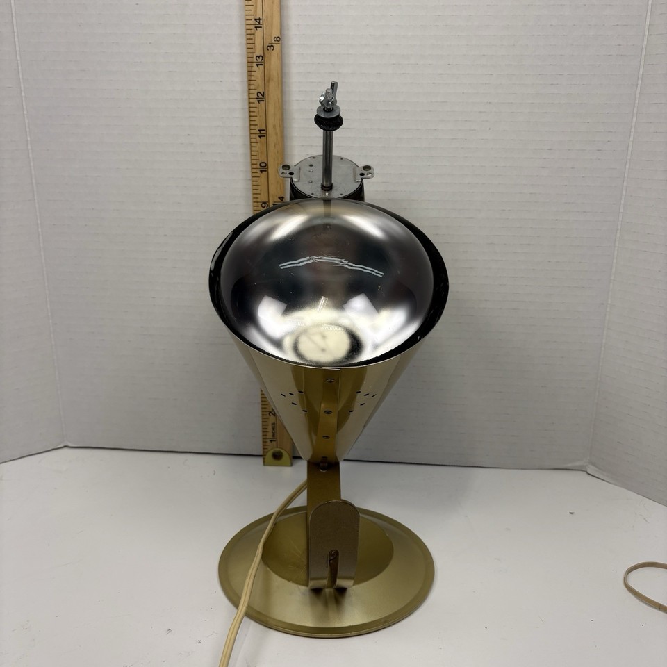 Vtg MCM Aluminum Gold/ Christmas Tree Color Wheel Light No Wheel ...