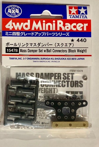 TAMIYA 15478 Mini 4WD Mass Damper Set w/Ball Connectors (Block Weight ...