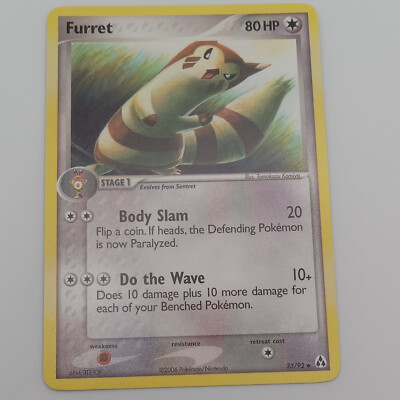 Pokémon TCG Furret EX Legend Maker 33/92 Regular Uncommon LP | eBay