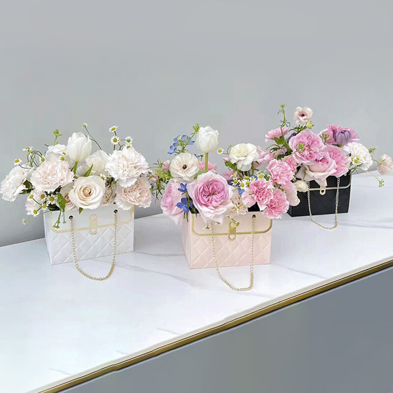 Flower Packaging Boxes Rose Flower Paper Basket Wrapping Bag Flowers ...