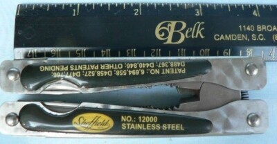 SHEFFIELD 12000 MULTI TOOL, STAINLESS STEEL, BELT SHEATH, NEAVER USED ...