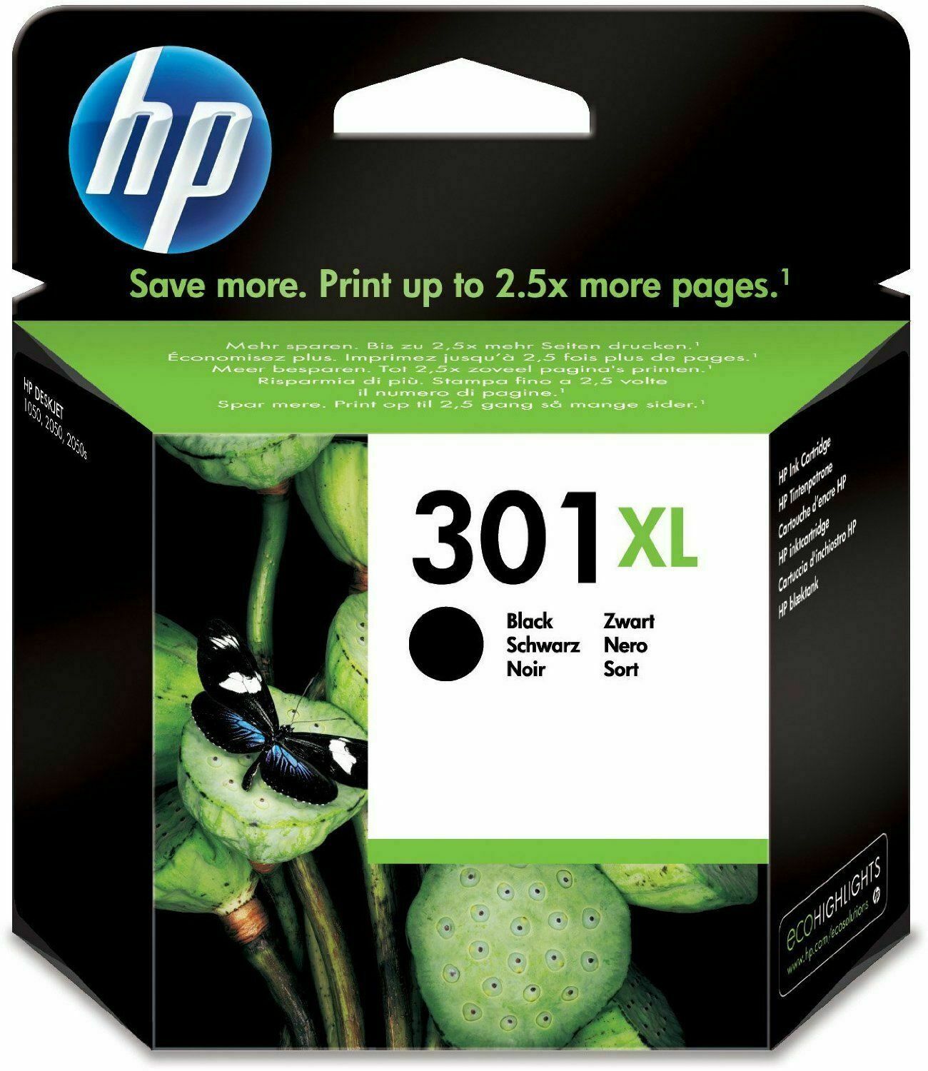 Genuine HP 301 / 301XL Black & Colour Ink Cartridge For DeskJet 1010 ...