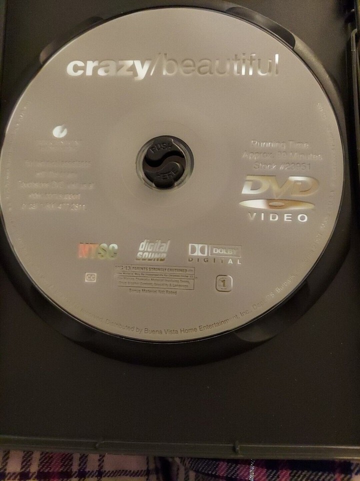Y2K Movie, DVD Crazy / Beautiful (DVD, 2001) Kirsten Dunst, Jay ...