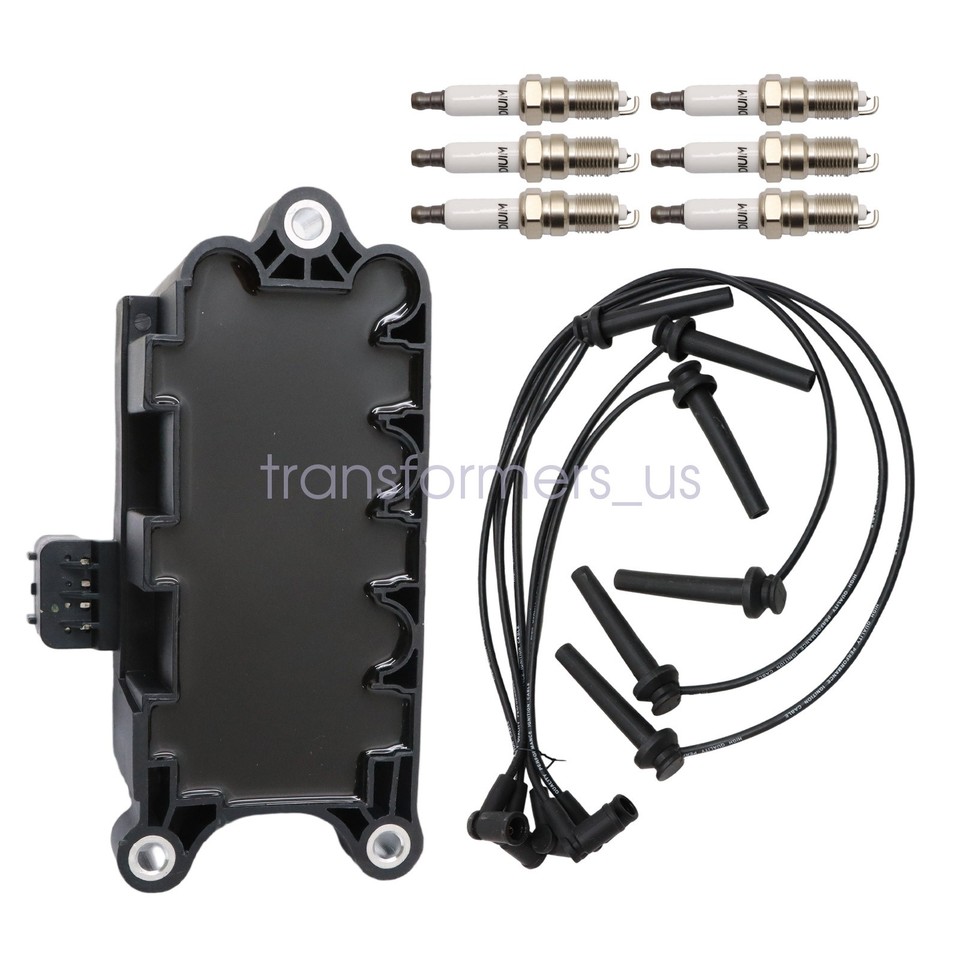Ignition Coil + Spark Plug & Wires For Ford F150 E150 Taurus Mazda ...