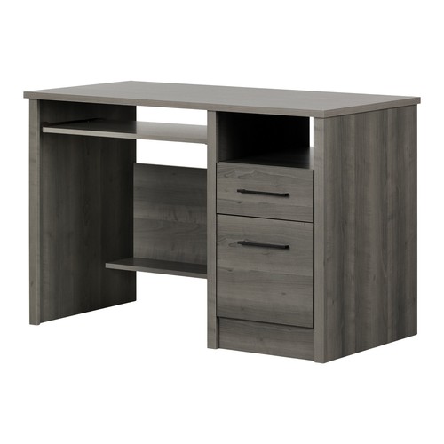 South Shore Desk with 2 Drawers Gray Maple Gravity 66311077780| eBay