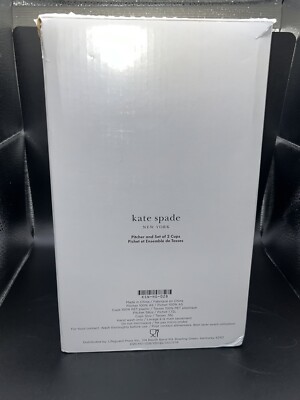 New In Open Box Kate Spade New York Lemon 58 Oz Pitcher & Lid 2- 12 Oz ...