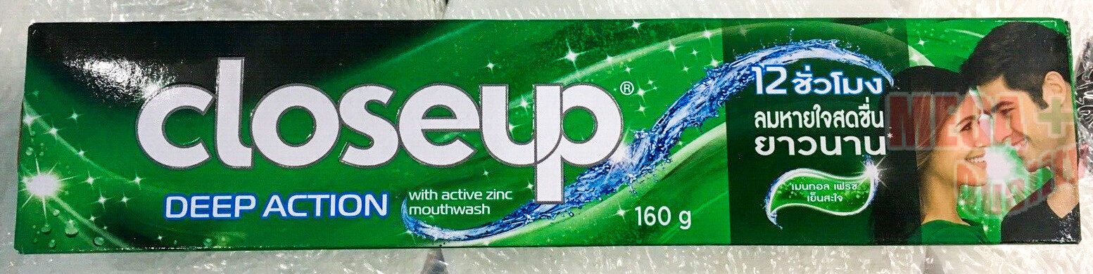 160g Closeup Menthol Fresh Gel Toothpaste Deep Action Fresh Breath 12 ...