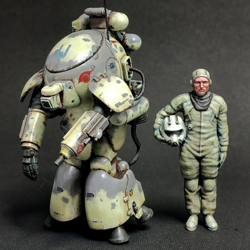 1/35 Resin Figure Kit Steampunk Pilot Mechanic Exosuit Unassembled ...