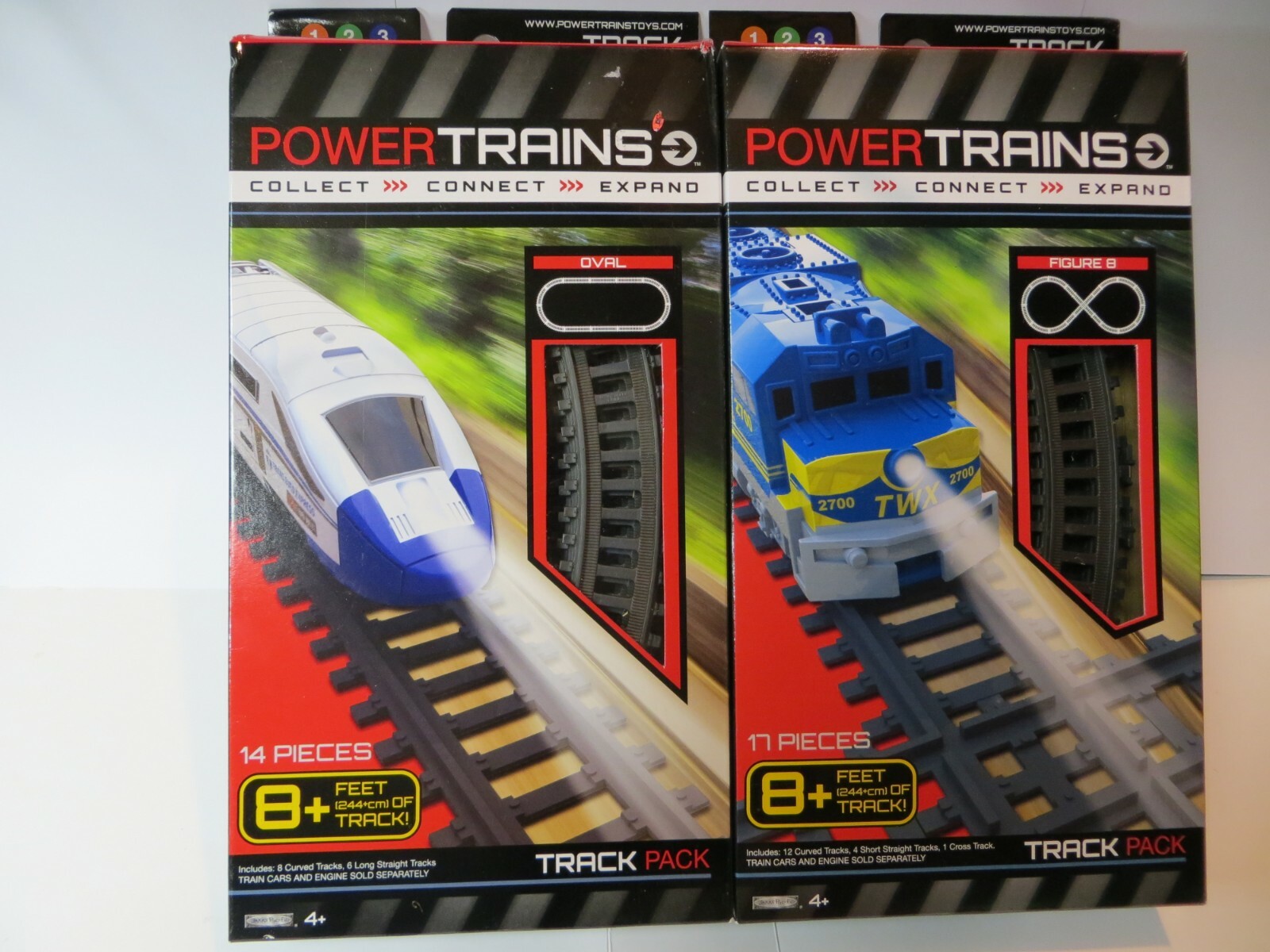Power Trains Track Pack Set of 2 Figure 8 + Oval 31 Pieces to Build ...