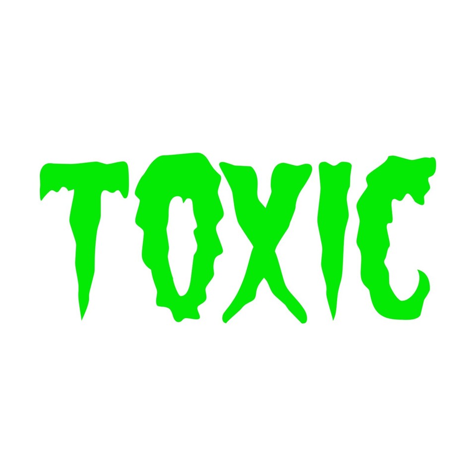 Toxic Sticker - 2 Pack of Toxic Decals - Choose Color Size | eBay