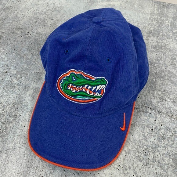 Nike Gators Florida Football Blue Embroidered Hat Cap - Gem