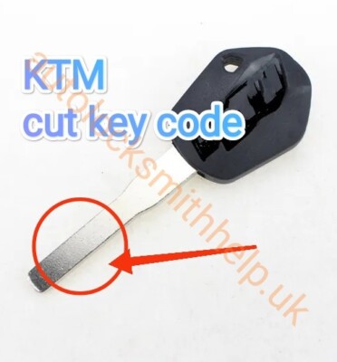 KTM motorcycle keys cut to code, key codes between | eBay